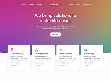 Sandbox - Modern & Multipurpose NextJS Template