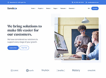 Sandbox - Modern & Multipurpose NextJS Template