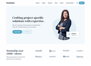 Sandbox - Modern & Multipurpose NextJS Template